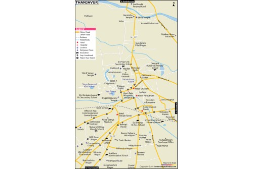 Buy Thanjavur City Map Online Buy Thanjavur City Map Online